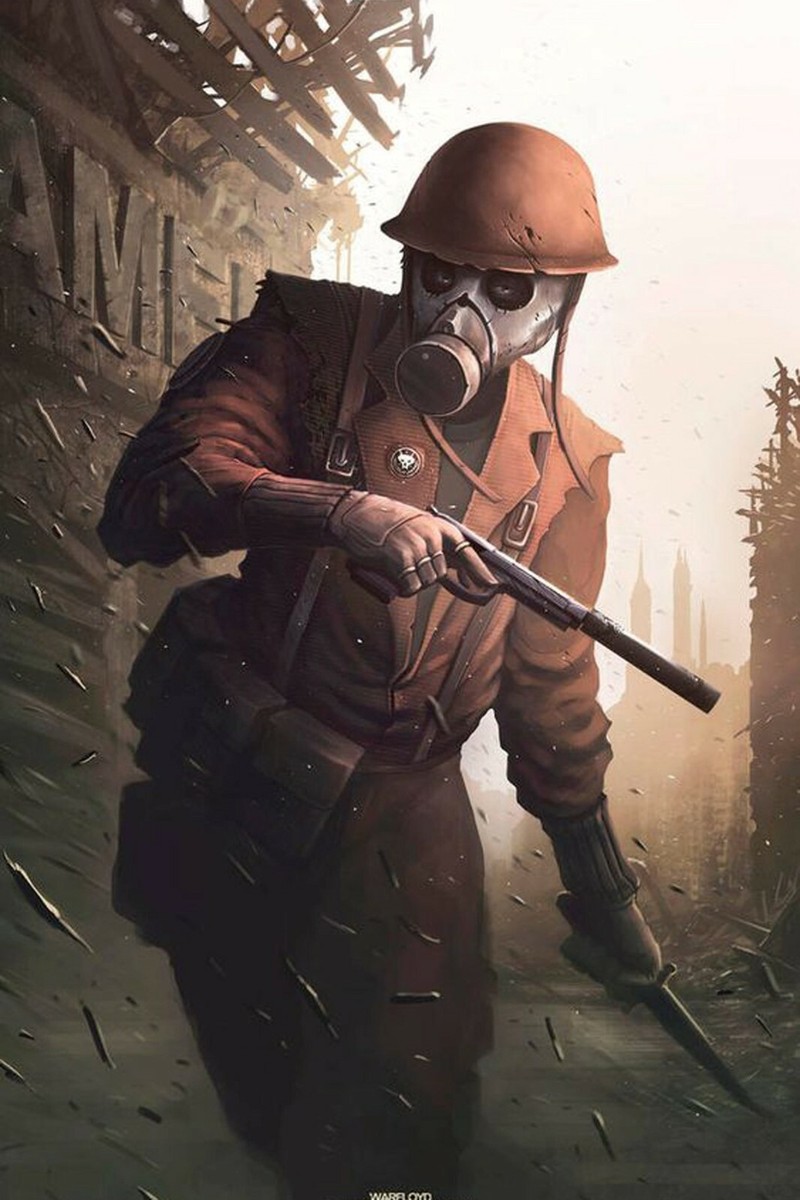 Ww2 Gas Mask Poster