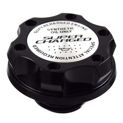 Black Billet Racing Engine Oil Cap Filler Super Charged Emblem For Ford ...