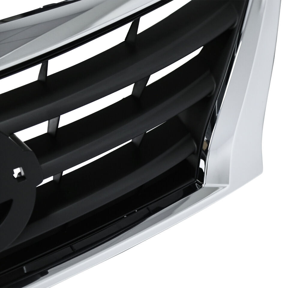 Chrome With Black Front Grille Upper Bumper Grill For Nissan Versa 2015 ...