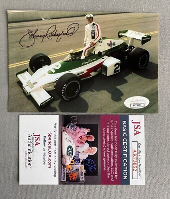 1975 INDIANAPOLIS 500 JOHNNY RUTHERFORD AUTOGRAPH 4x6 PORTRAIT PHOTO ...