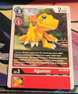 x1 Digimon AGUMON BT5-007 Red Common Level 3 | eBay