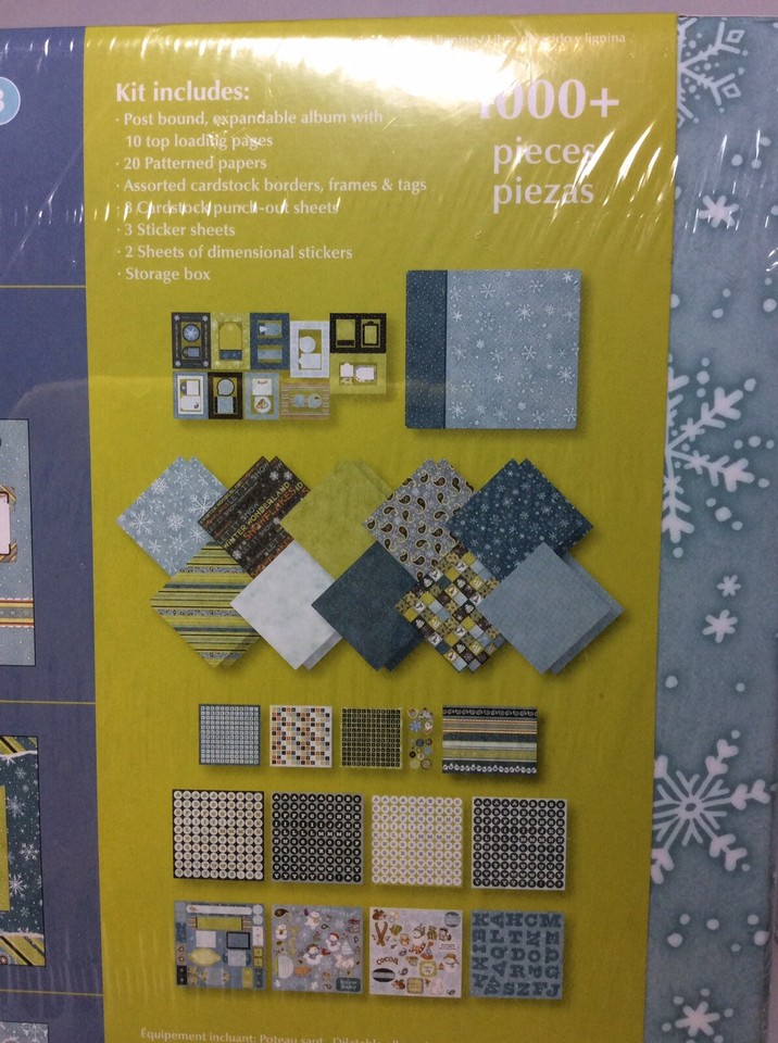 Complete scrapbook Kit Snow Day 1000 Pieces 12x12 Album,Paper ...