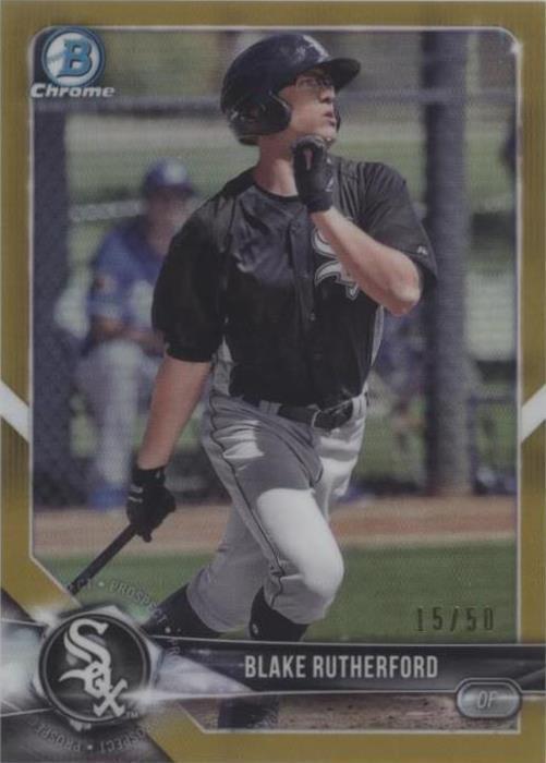 2018 Bowman - Chrome Prospects Blake Rutherford #BCP140 Gold Refractor ...