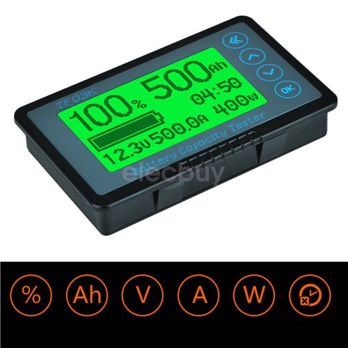 New 50A 100A 350A 500A 120V Battery Capacity Tester Coulomb Counter ...