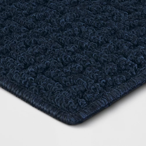2'x7' Washable Solid Machine Tufted Runner Rug Blue - Threshold | eBay
