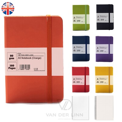 VDL A5 A6 A7 Notebook Hardback Ruled Squared Journal Note Stationery ...