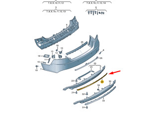 NEW AUDI A7 SPORTBACK 4G REAR BUMPER SPOILER 4G88078339B9 OEM | eBay