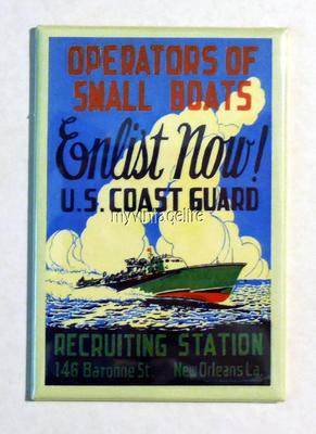 Vintage U.S. COAST GUARD RECRUITING POSTER 2" x 3" Fridge MAGNET | eBay