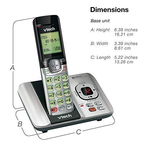 VTech DECT 6.0 Cordless Phone Answering System Caller ID Call Waiting 1 ...