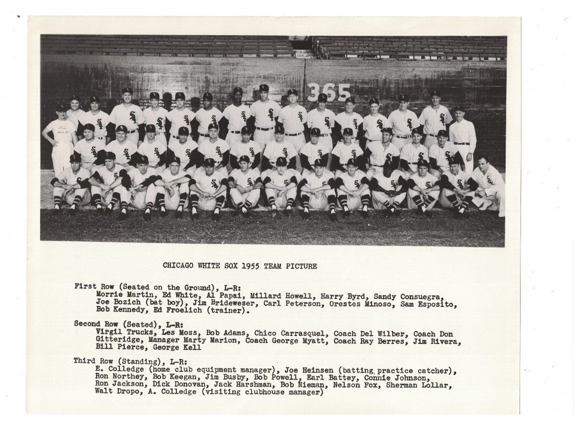 1955 Chicago White Sox 8x10 Team Photo RH5 READ | eBay