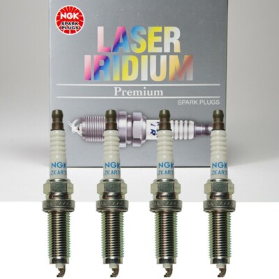 4 NGK LASER IRIDIUM Spark Plugs 90137 DILZKAR7C11S FOR Honda FIT 2015 ...