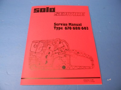 SOLO CHAINSAW SERVICE MANUAL TYPE 670 680 603 ---- MANUAL 182C | eBay