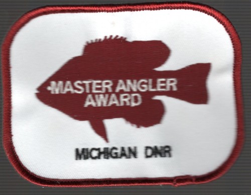 2013 Michigan DNR Master Angler Fishing Award Patch Badge (Used-See ...