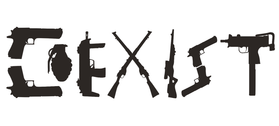 The Original Weapon Gun Coexist Vinyl Decal Bumper Sticker PRO 2A NRA ...
