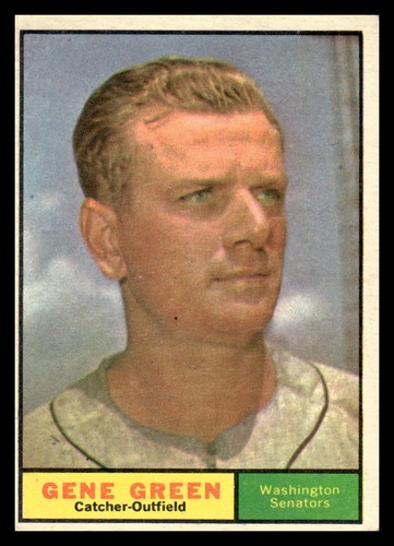 1961 Topps Gene Green #206 Washington Senators Baseball Card | eBay
