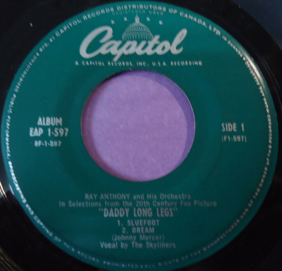 RAY ANTHONY ~ Daddy Long Legs (Movie EP) ~ 45rpm EP Record in Canada | eBay