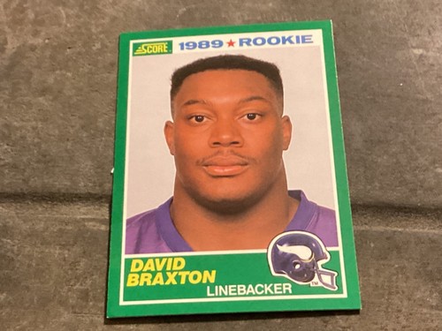 1989 Score Football Card David Braxton #256 Rookie Card NM/M | eBay