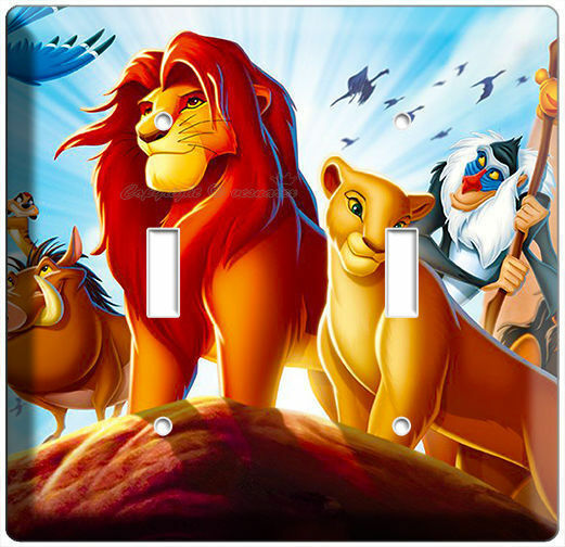 LION KING SIMBA TIMON AND PUMBA DOUBLE LIGHT SWITCH WALL PLATE COVER ...