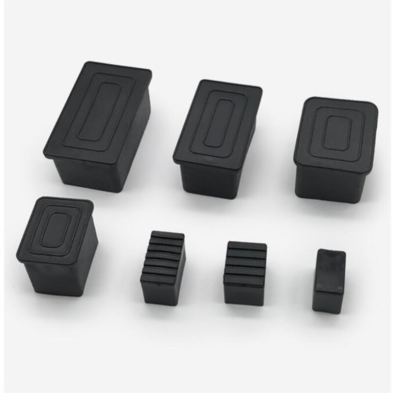 Square/Rectangle Rubber Chair Ferrule AntiScratch Floor Protector Table ...