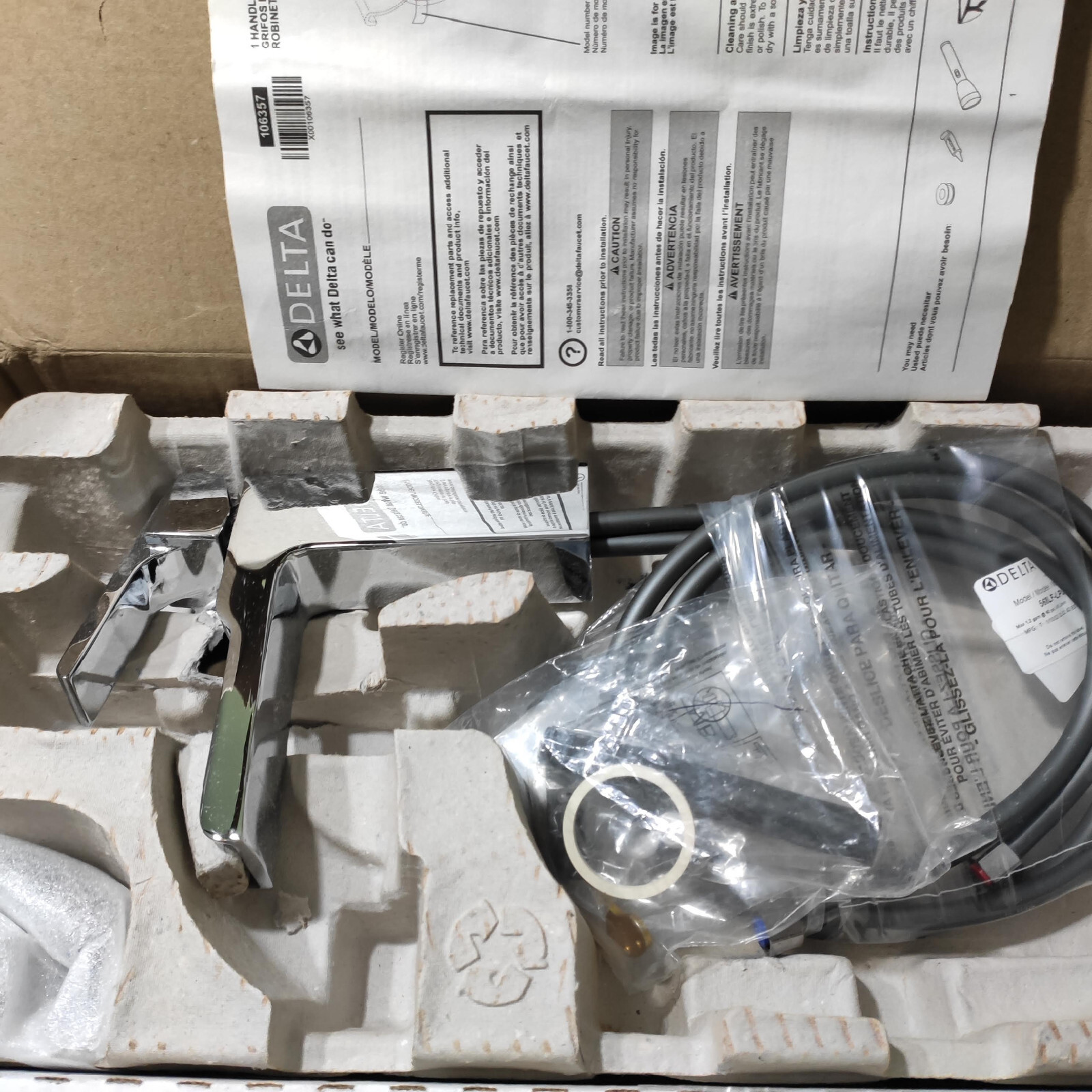 Delta Faucet Ara Single-Handle Waterfall Bathroom Faucet Chrome 568LF ...