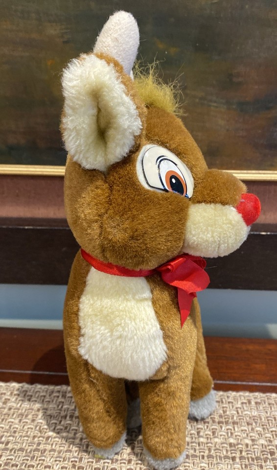 Applause Vintage Rudolph The Red Nosed Reindeer Plush Toy 10” EUC | eBay