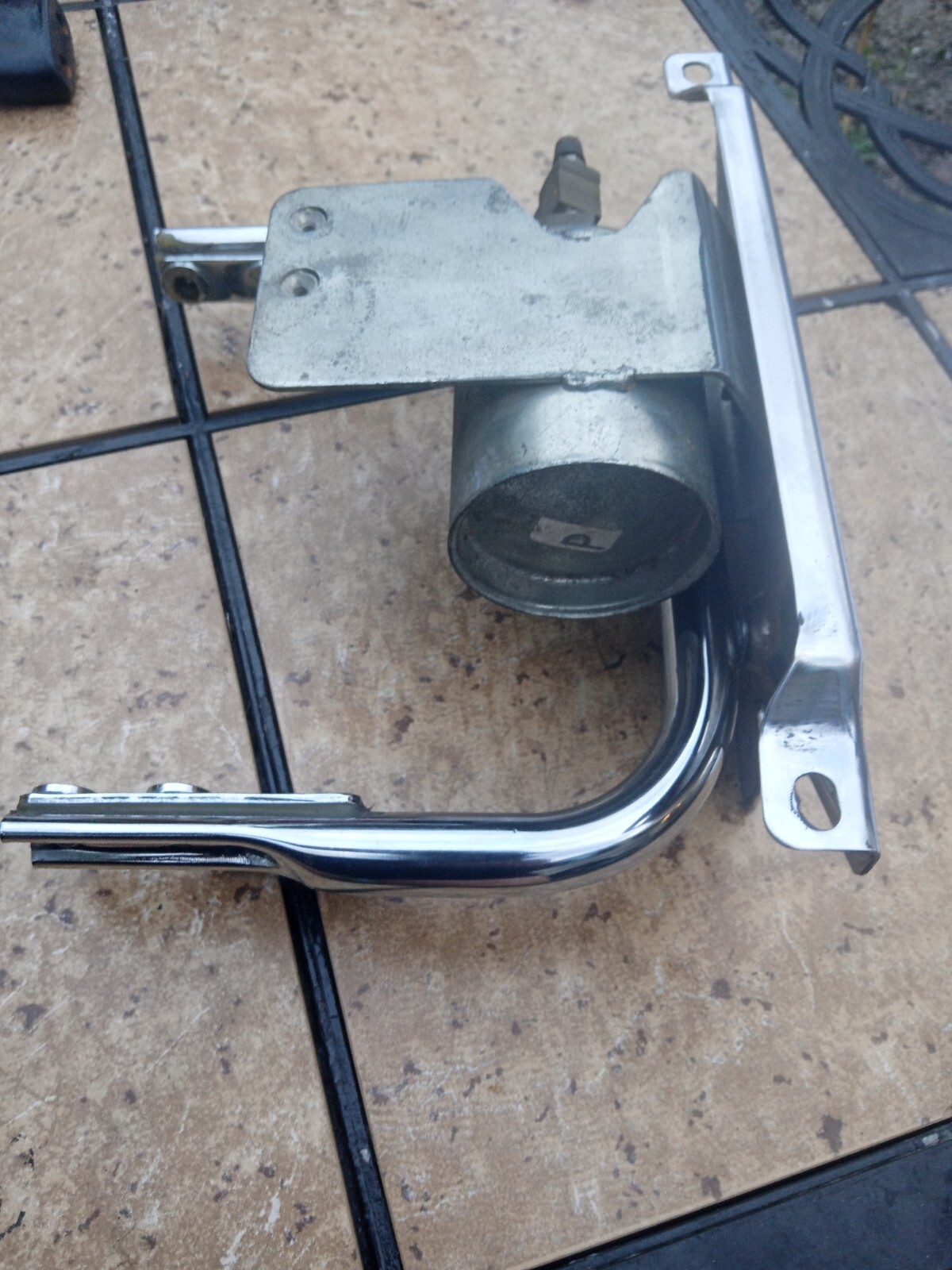 Harley Police Seat Air Ride Tank Reservoir And Mounting Bracket With ...