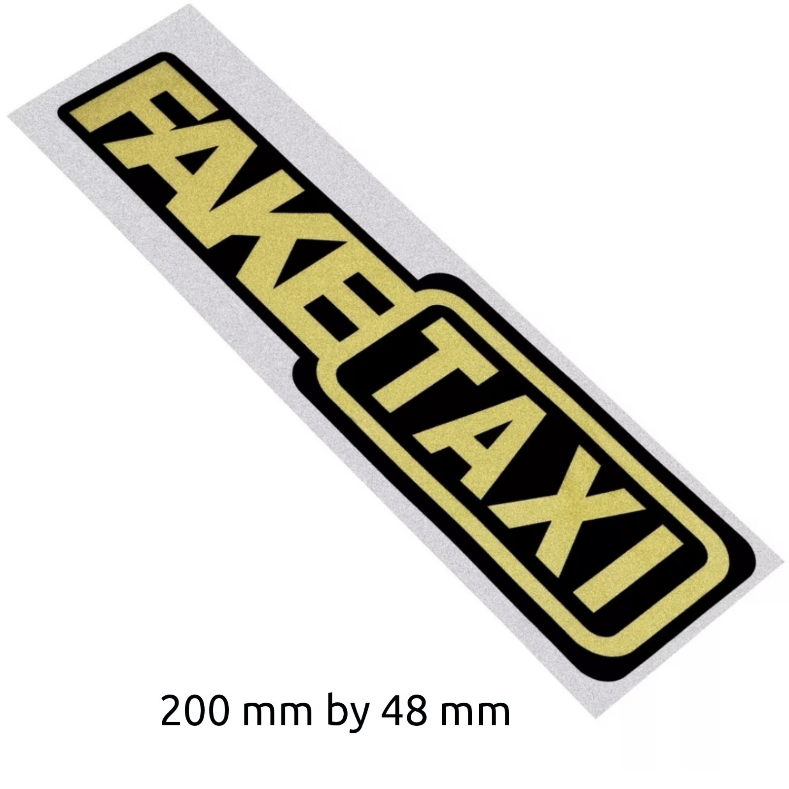 2 x FAKE TAXI Yellow Car Sticker Vinyl Decal Funny Bumper Window | eBay