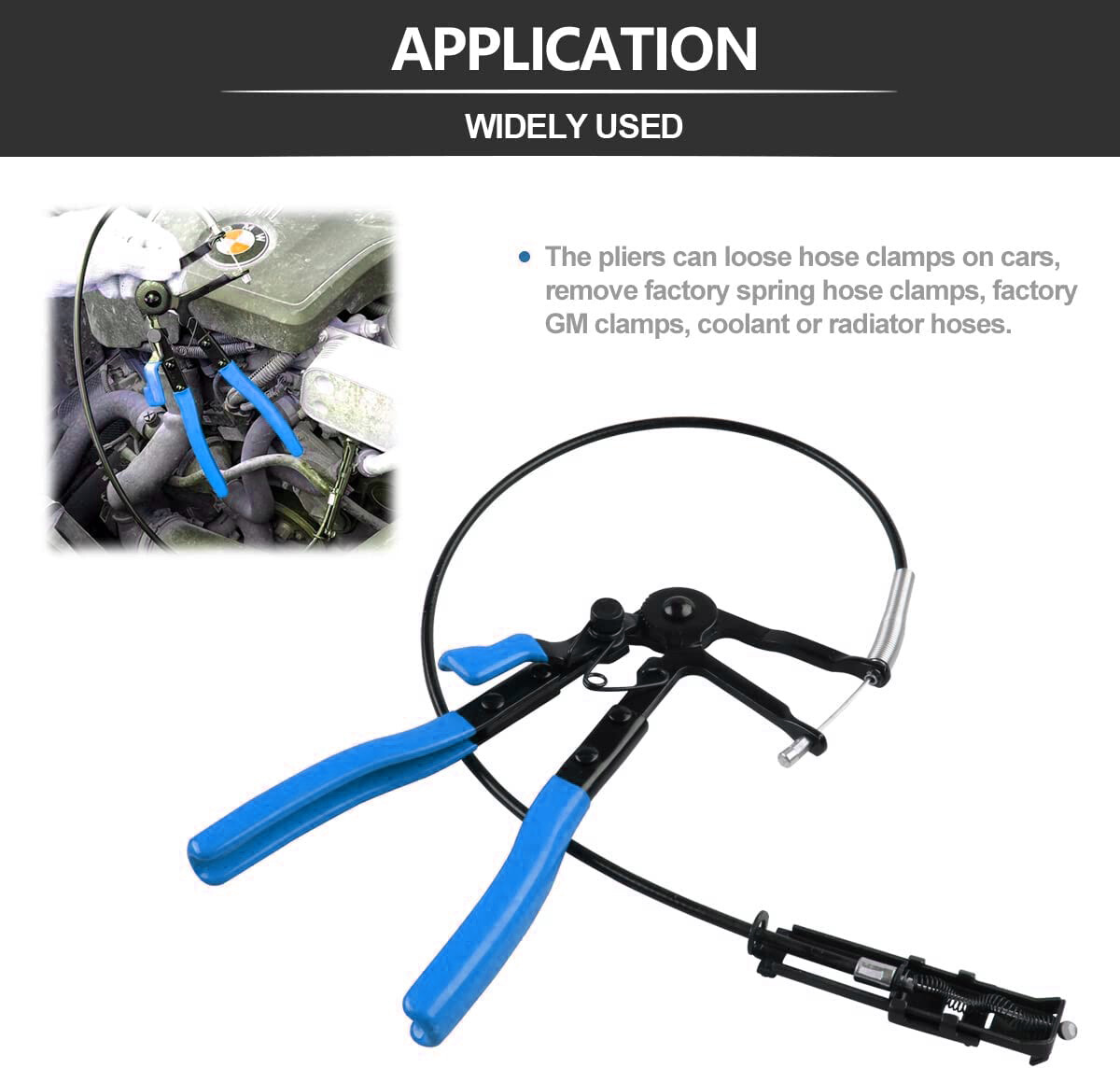 Long Reach Hose Clamp Pliers Car Water Pipe Clip Locking Removal Tool ...