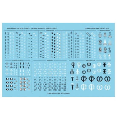 Warhammer Legions Imperialis Transfer Sheet Horus Heresy 30K Solar ...