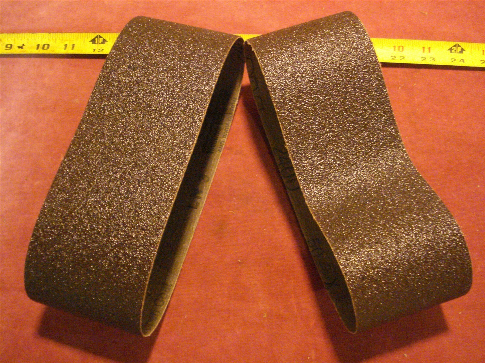 (1753.) THREE-M-ITE Resin Bond Sanding Belts 3" x 21" 50 Grit Lot of 2 ...