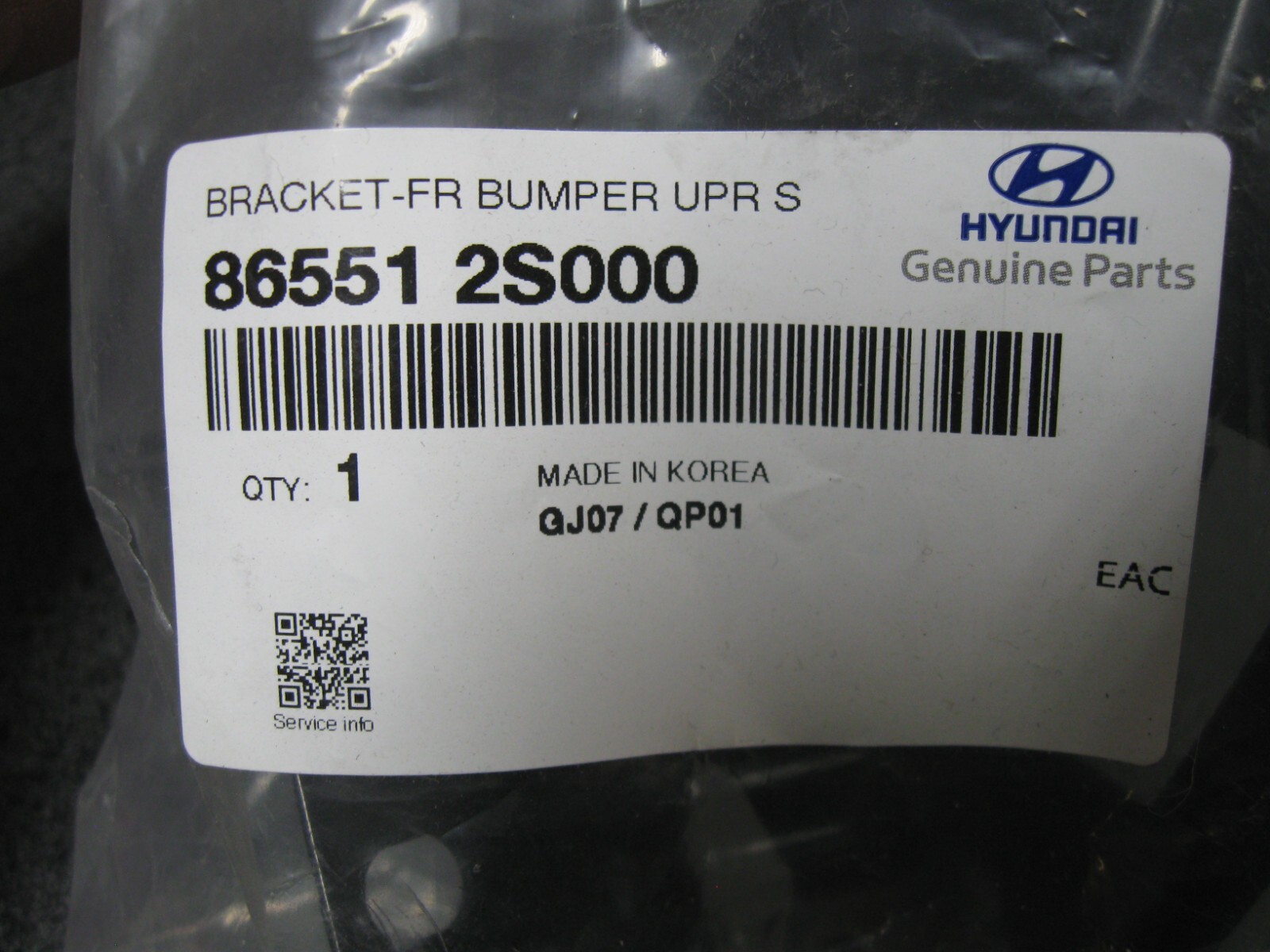 Hyundai 86551-2S000 Left Front Inner Bumper Bracket for 10-15 Tucson | eBay