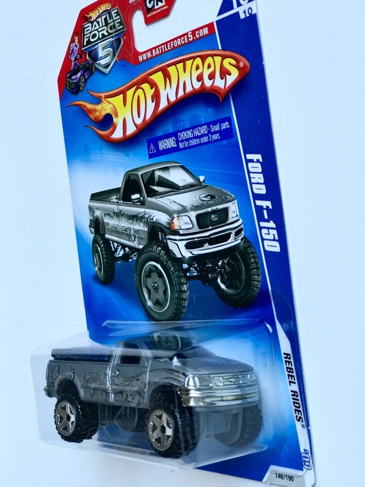 Hot Wheels Battle Force 5 Die Cast Car 2009 Ford F-150 Rebel Rides Gray ...