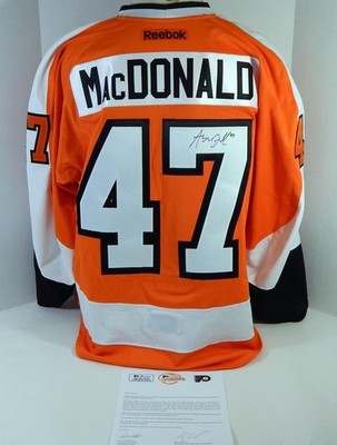 201516 Philadelphia Flyers Andrew MacDonald #47 Game Used Orange Jersey ...