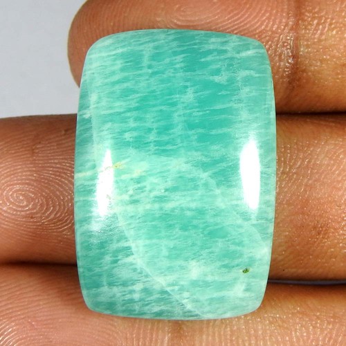 35.45Cts100%Natural Top Quality Green Ice Amazonite Cushion Cabochon ...