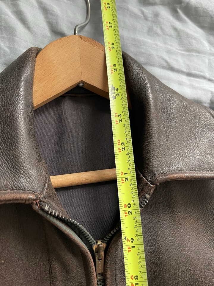 40s Horse Hide Half Belt Leather Jacket Size 36 Men's Brown Hercules ...