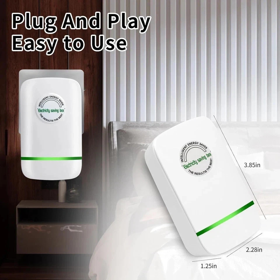 6 Pack Stop Watt Energy Saving Device-Power Saver, White ABS Material 2 ...
