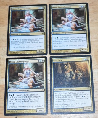 MTG 4x Rare Creature Shapeshifter DIMIR DOPPELGANGER & EVIL TWIN | eBay