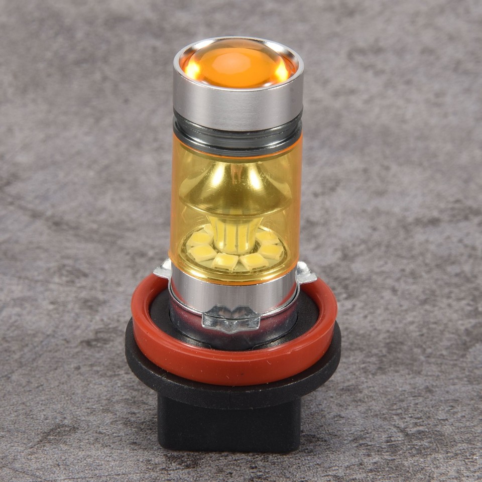 2X(2 X High Led Lights 100W H8 H11 Yellow Fog Light 2828 20Led ...