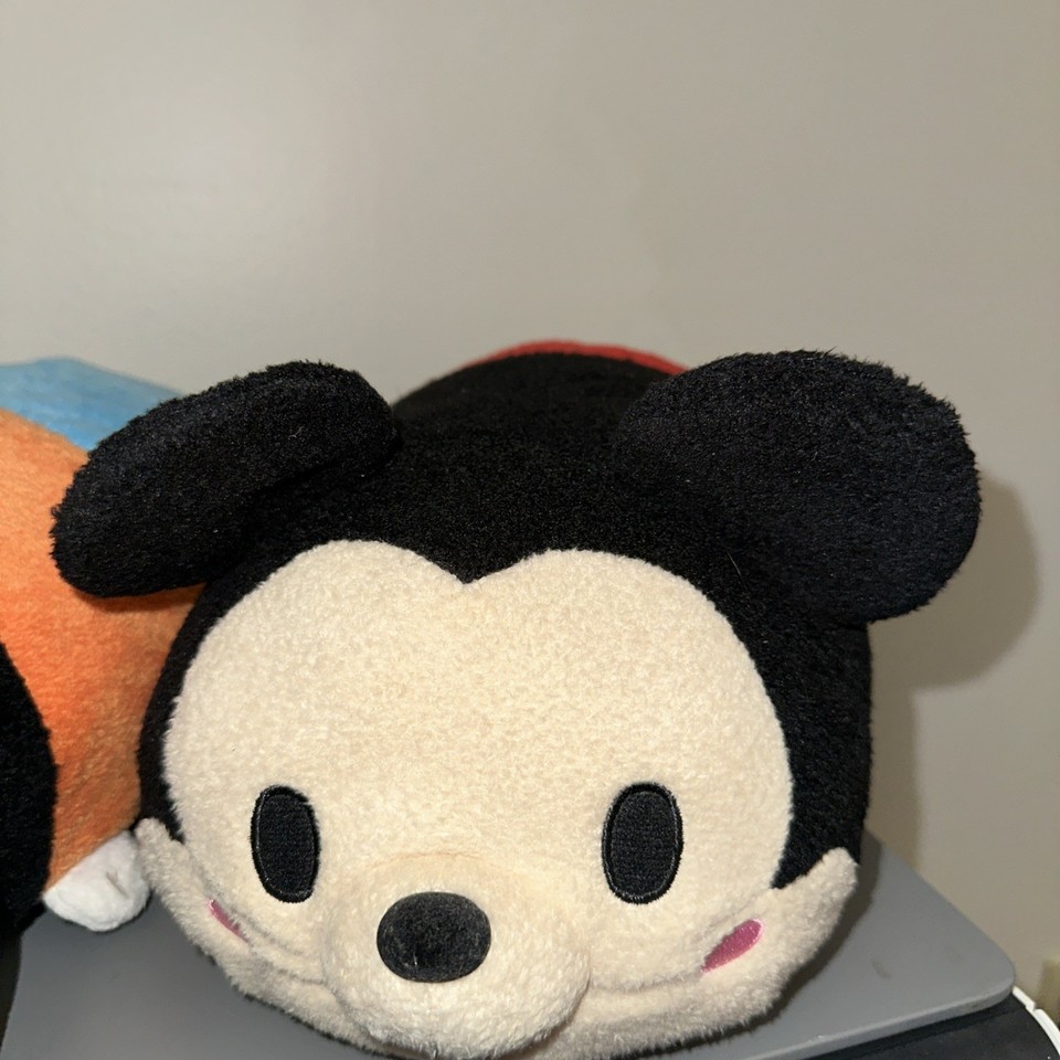 Disney Store 12" Mickey & GOOFY TSUM TSUM Plush Stackable Toy Stuffed ...