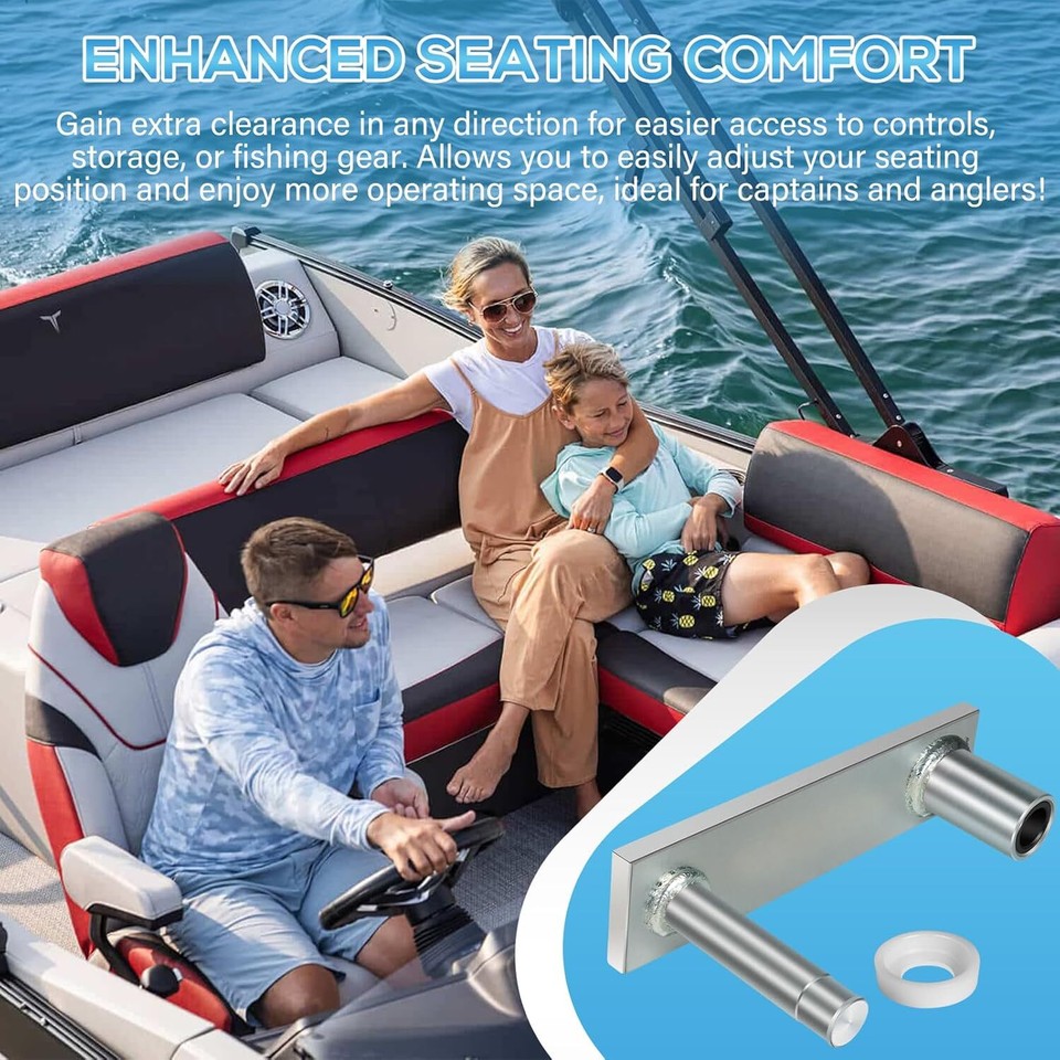 7062-3 Marine Swivel Offset Seat Mount Offset Boat Seat Pedestal Steel ...