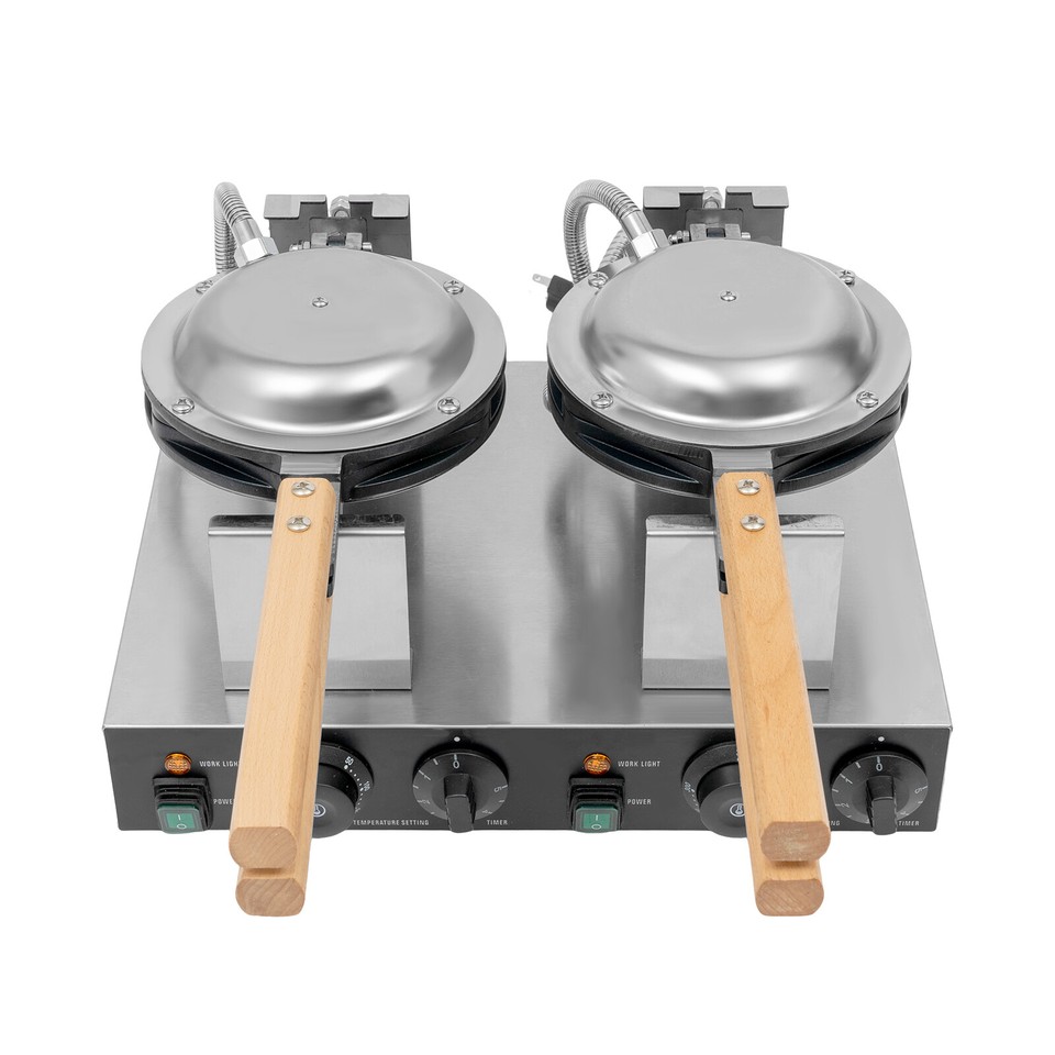 Double-head Commercial Waffle Making Machine Non-stick Egg Waffle Maker ...