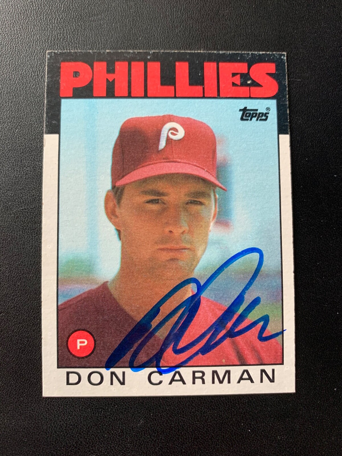 Don Carman Signed 1986 Topps #532 Card Philadelphia Phillies Autograph ...
