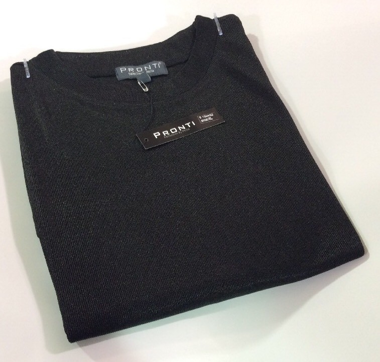 Mens solid summer short sleeves Crew neck shirts by pronti Black new | eBay