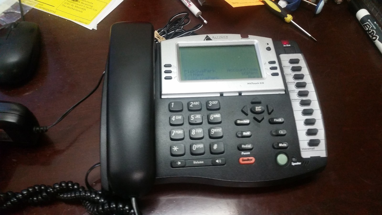 Lot of 4 AltiGen AltiTouch 510 AT510 Charcoal LCD Display Office Phone ...