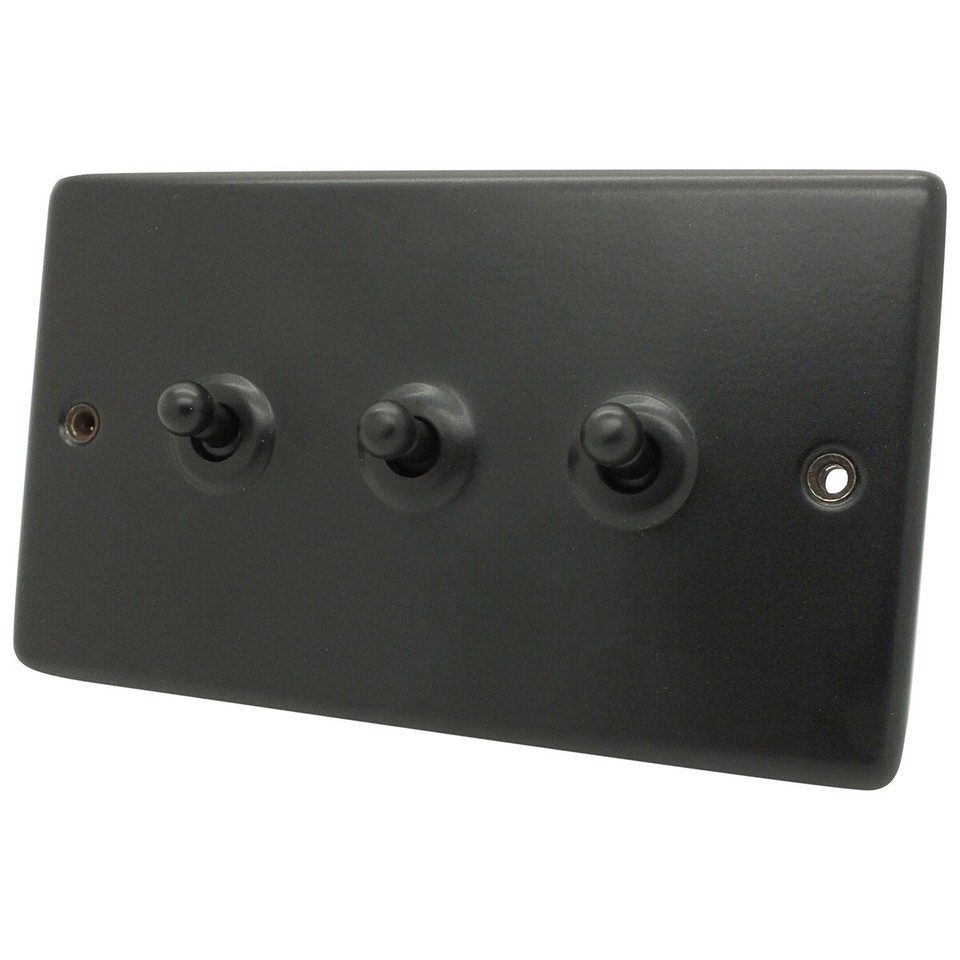 Classic Matt Black Plug Sockets Light Switches Dimmers - Whole Range ...