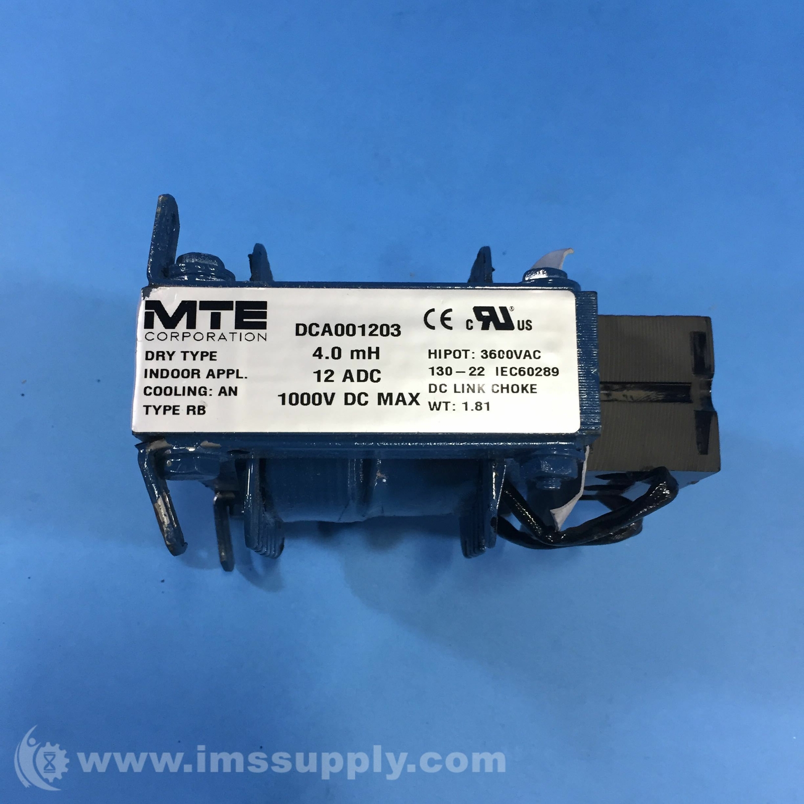 MTE DC Link Choke DCA001203 4.0mh 12a DC 1000vdc for sale online | eBay