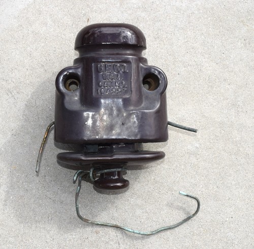 1903 Vintage GE CO General Electric Cat No. 104227 Insulator Fuse ...