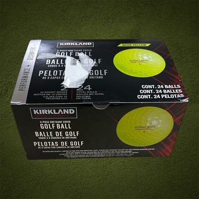 Kirkland 3-Piece Urethane Cover Neon Yellow Golf Balls 24-Count #B5 | eBay