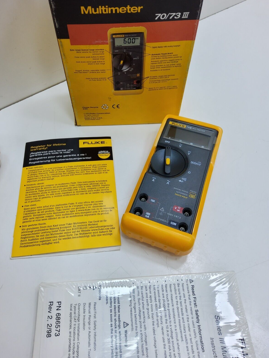 Fluke 73 Multimeter Symbols Mean