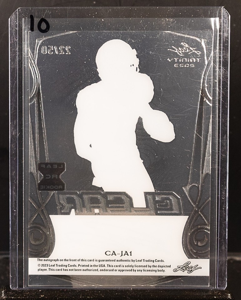 Jordan Addison 2023 Leaf Trinity XRC Clear Gold Rookie Auto RC #22/50 ...